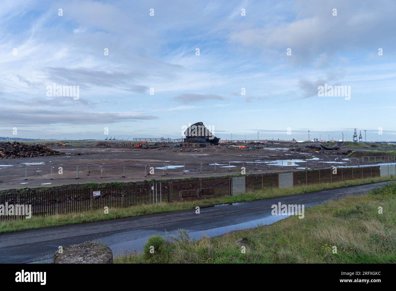 Redcar, UK, 06/08/23: The final remains of the Redcar Blast Furnace at ...