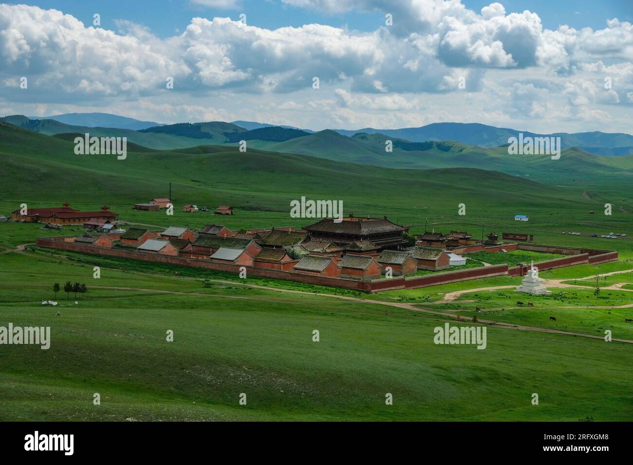Erdenet, Mongolia - July 18, 2023: Amarbayasgalant Monastery, one of ...