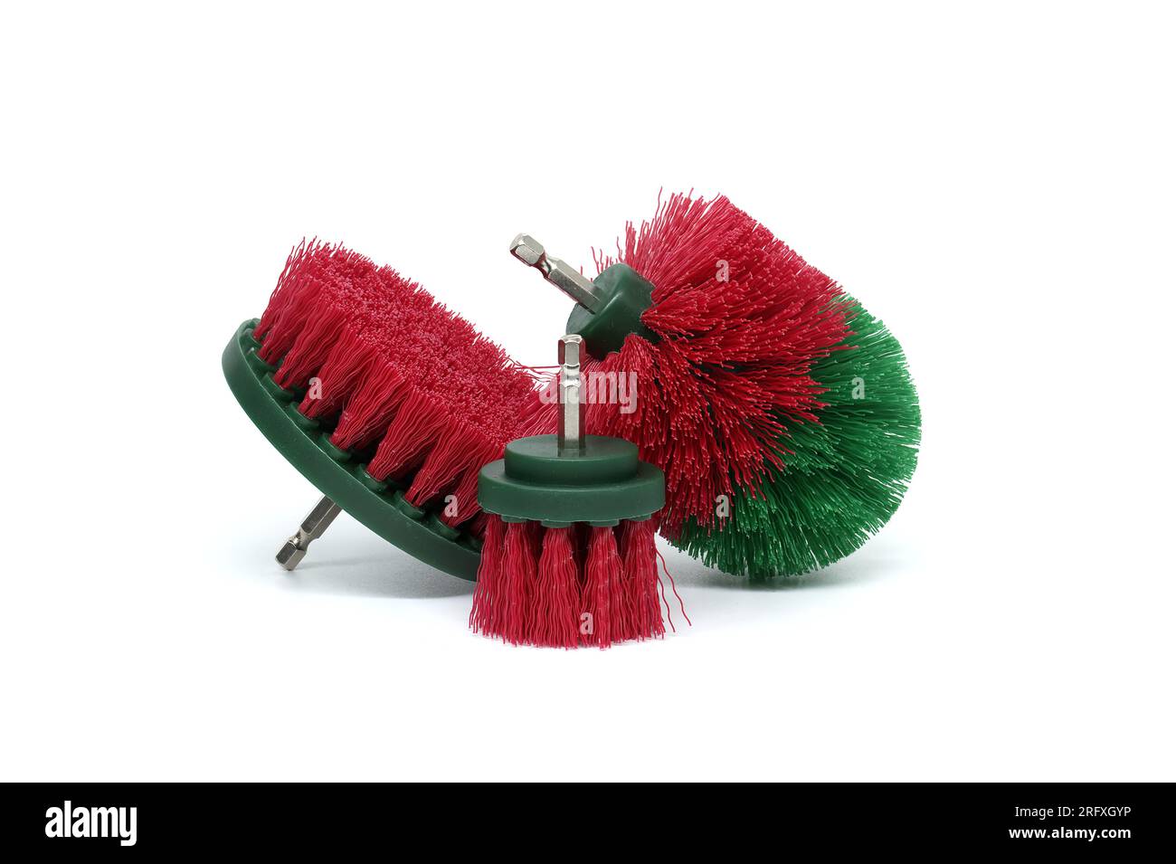 Brush attachments with an hexagonal shalf suitable for bit holder ...