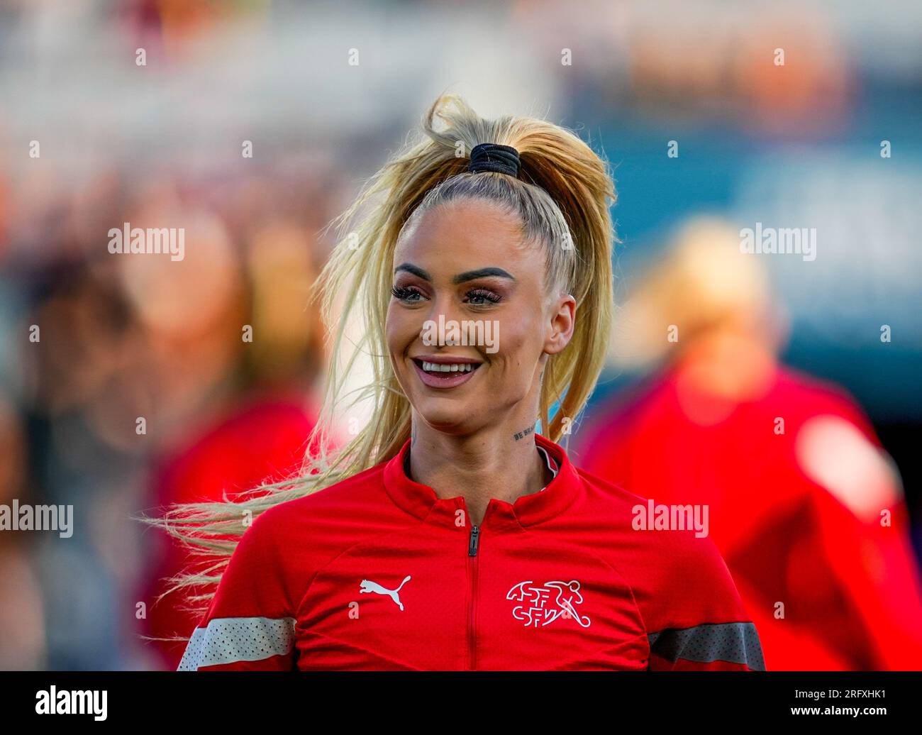 USA. 05th Aug, 2023. August 05 2023: Alisha Lehmann (Switzerland) looks ...