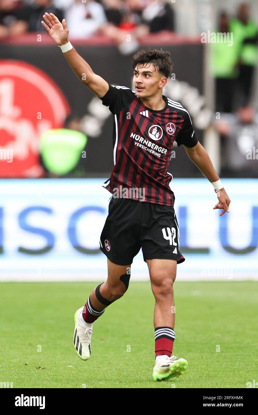 Nuremberg, Germany. 06th Aug, 2023. Soccer: 2nd Bundesliga, 1st FC ...