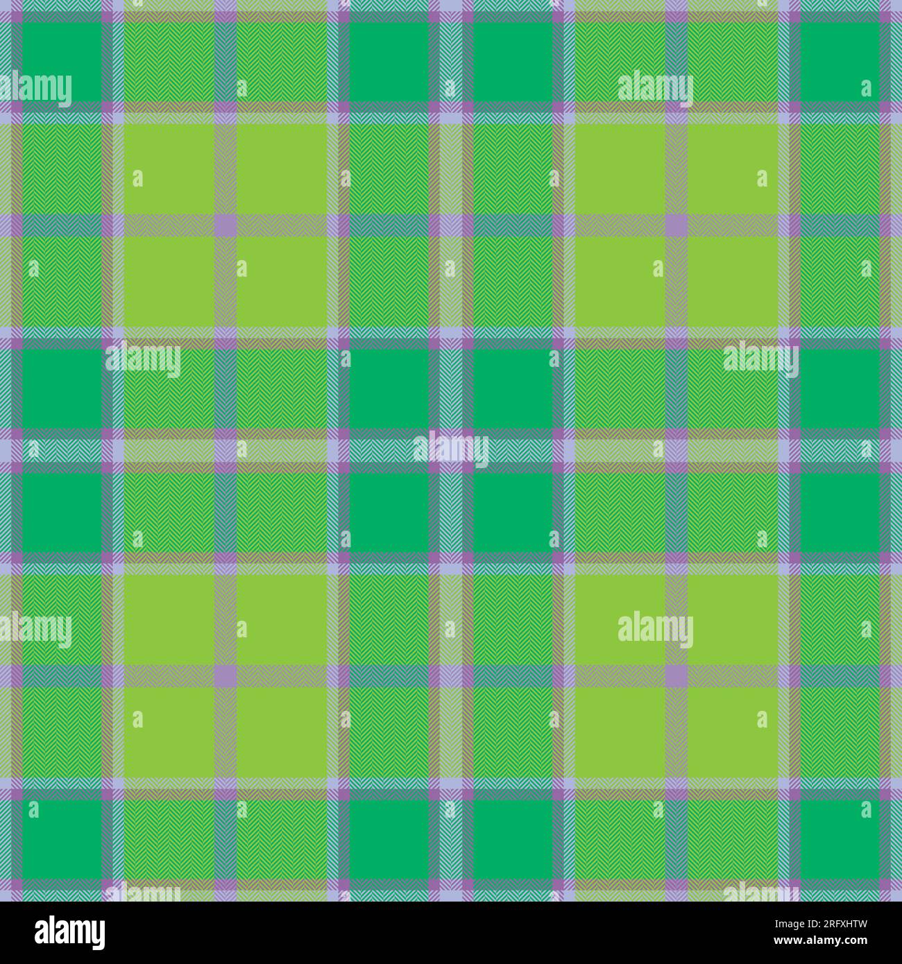Plaid seamless pattern in green. Check fabric texture. Vector textile ...
