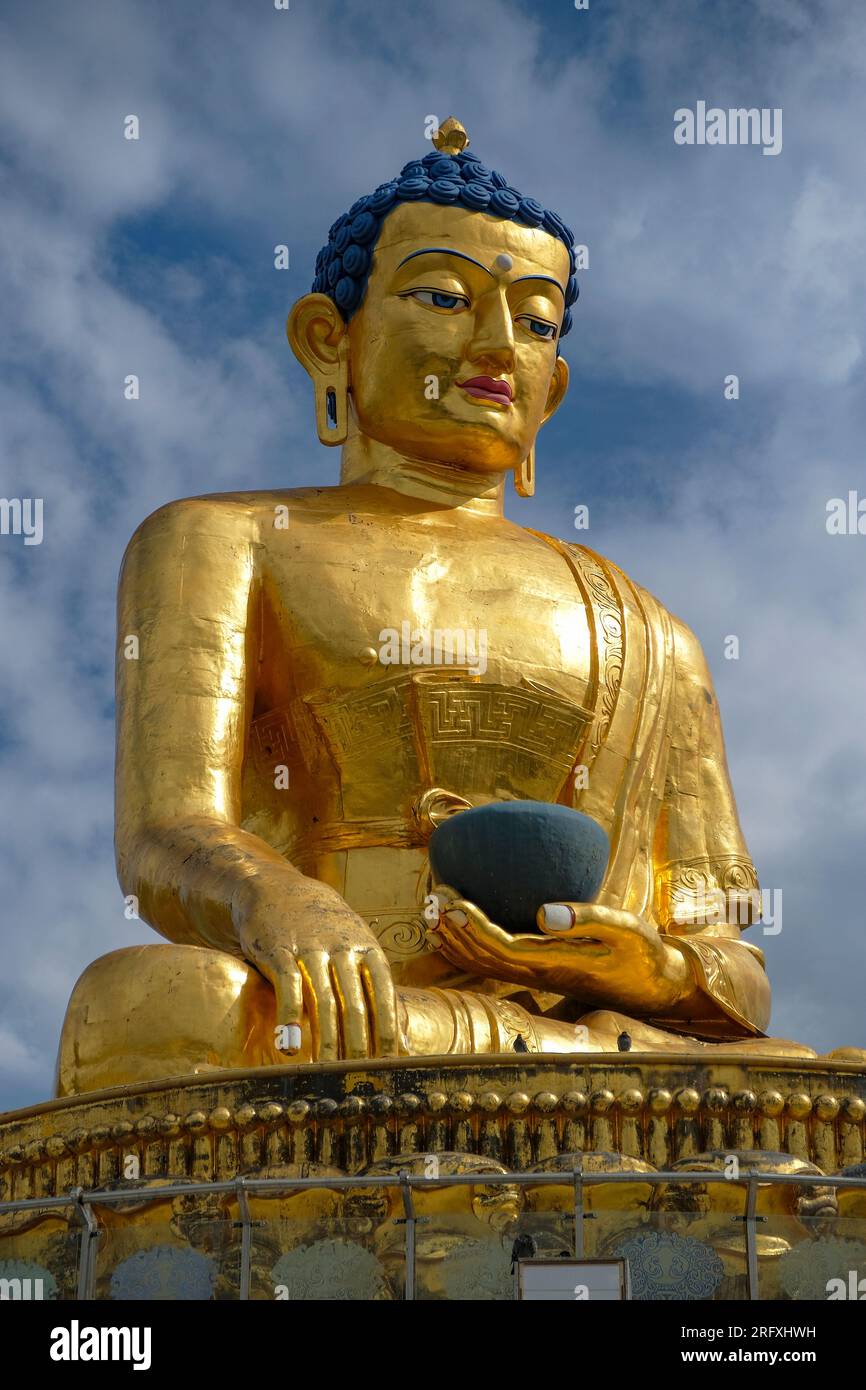 Erdenet, Mongolia - July 23, 2023: Buddha Golden Statue in Erdenet ...