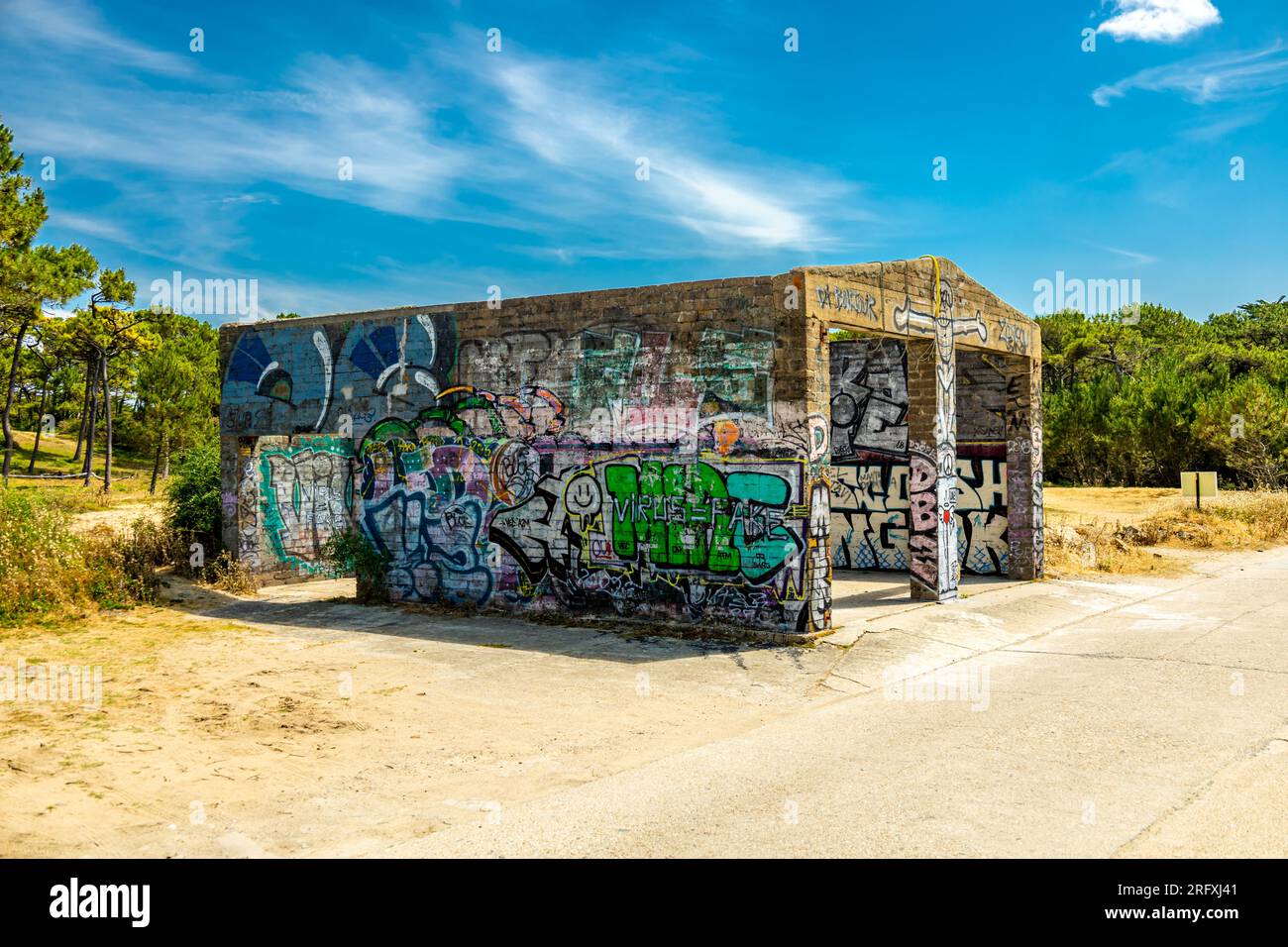 On the road on the Quiberon Peninsula along the beautiful Atlantic ...