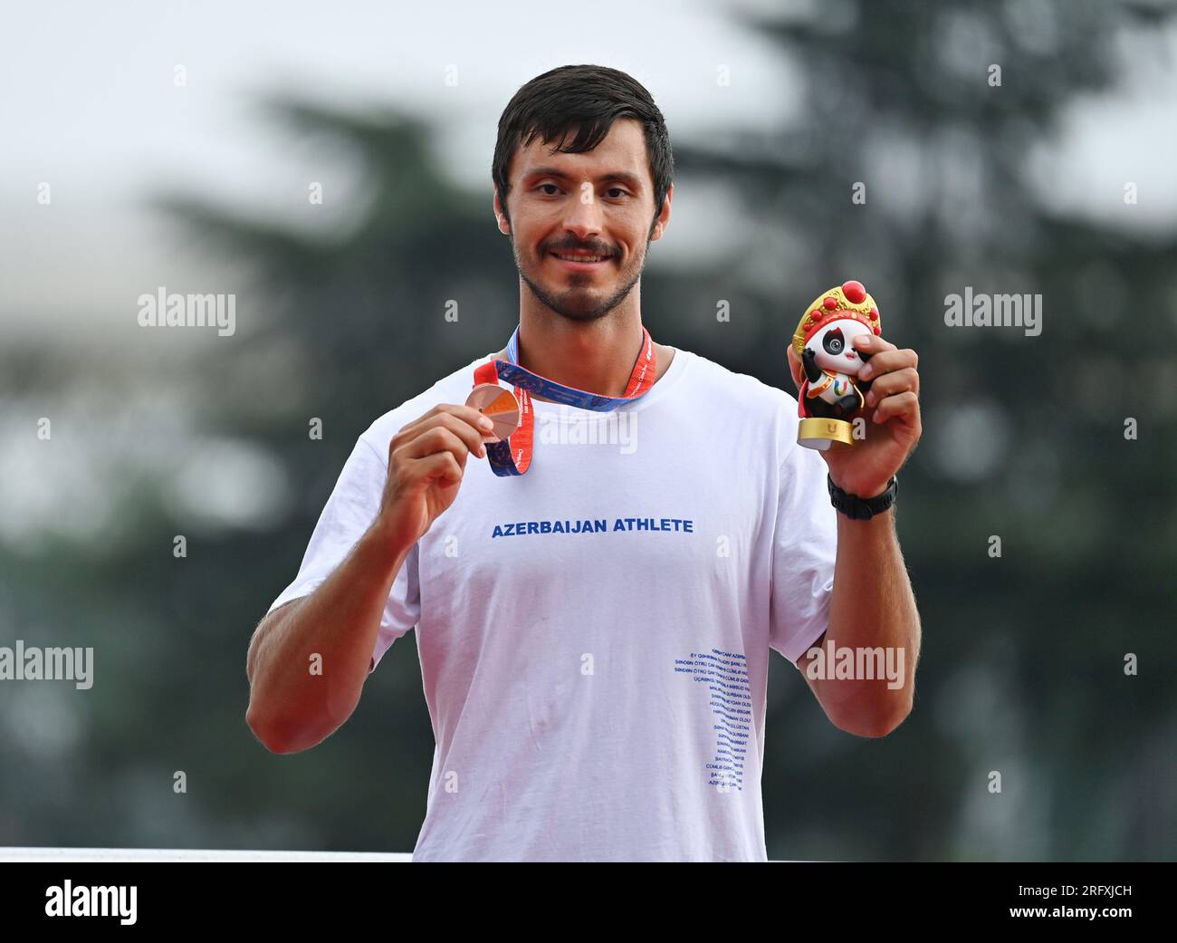 Chengdu, China's Sichuan Province. 6th Aug, 2023. Bronze medalist ...