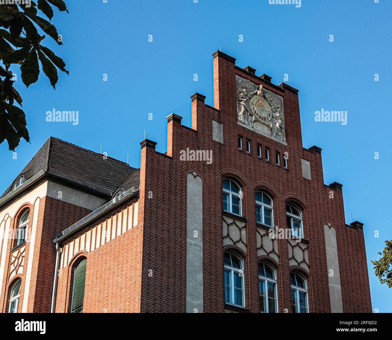 View of Gable of historic old Building on the Charite Hospital Campus ...