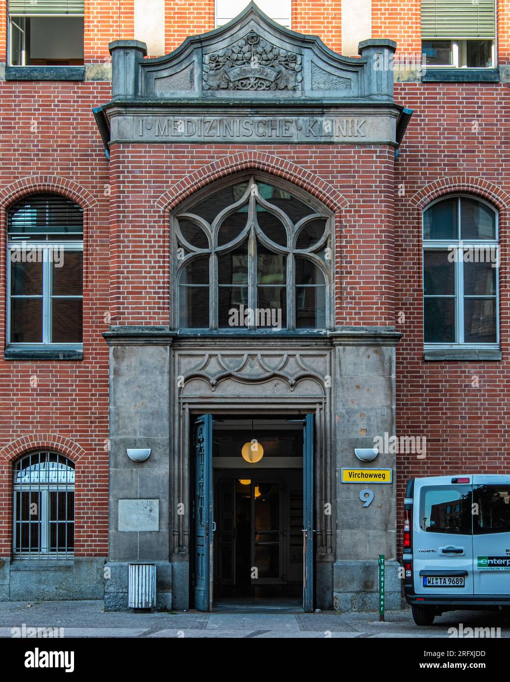 Historic old Building entrance on the Charite Hospital Campus ...