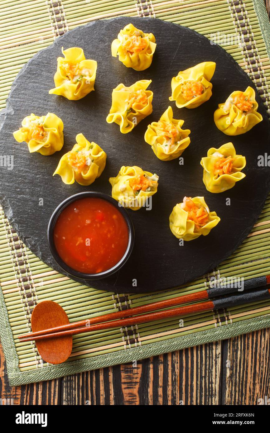 Close Up Of Shumai Or Shaomai Or Siu Mai Or Siomay Is A Type Of