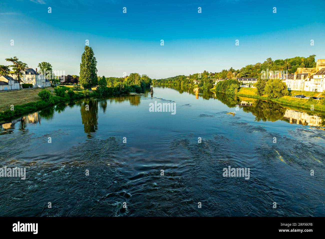 Summer discovery in the beautiful Seine Valley at Amboise Castle - Indre-et-Loire - France Stock ...