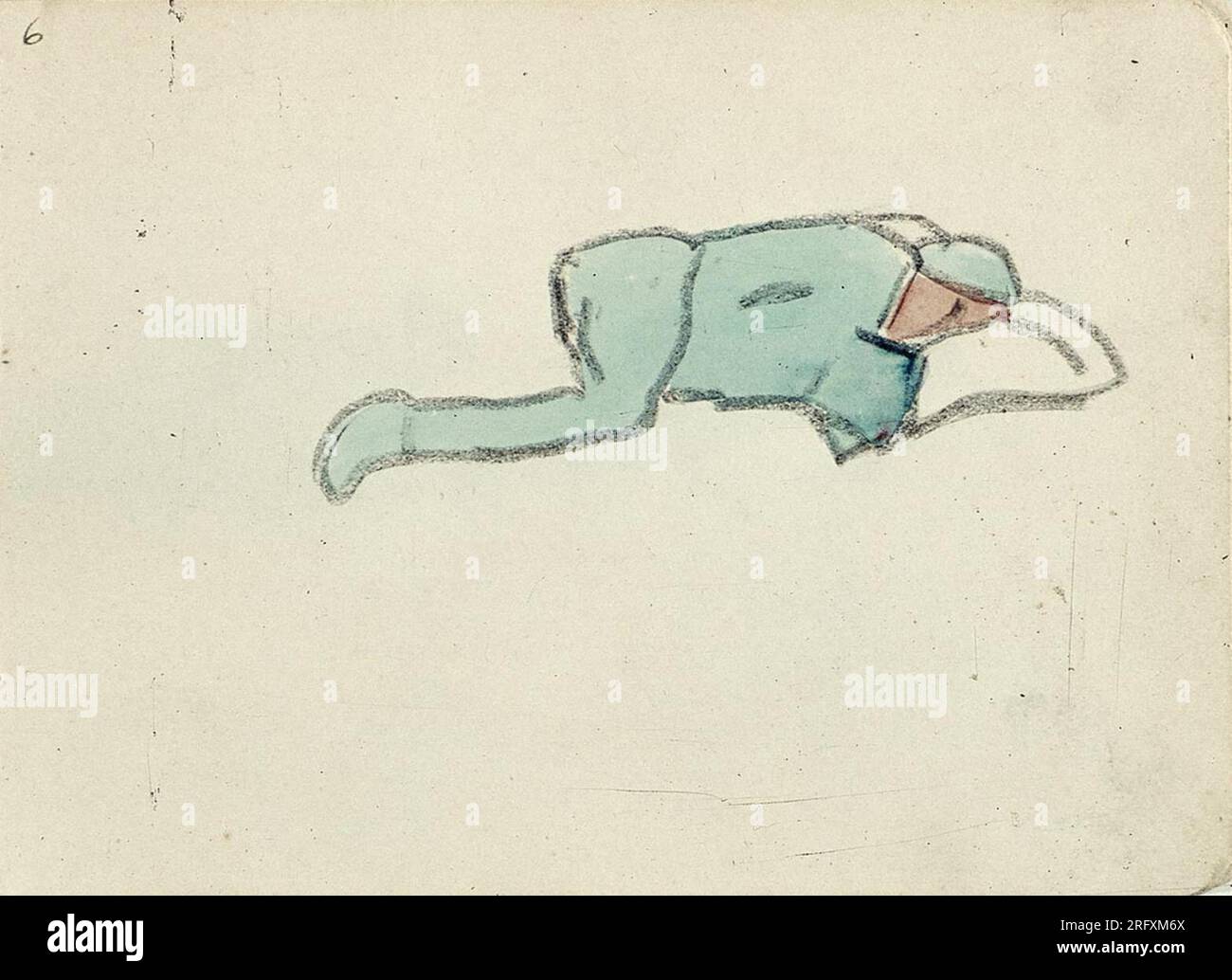 Liggende man circa 1912-1913 by Theo van Doesburg Stock Photo - Alamy