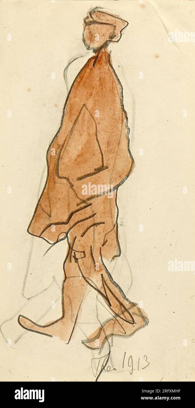 Lopende man 1913 by Theo van Doesburg Stock Photo - Alamy