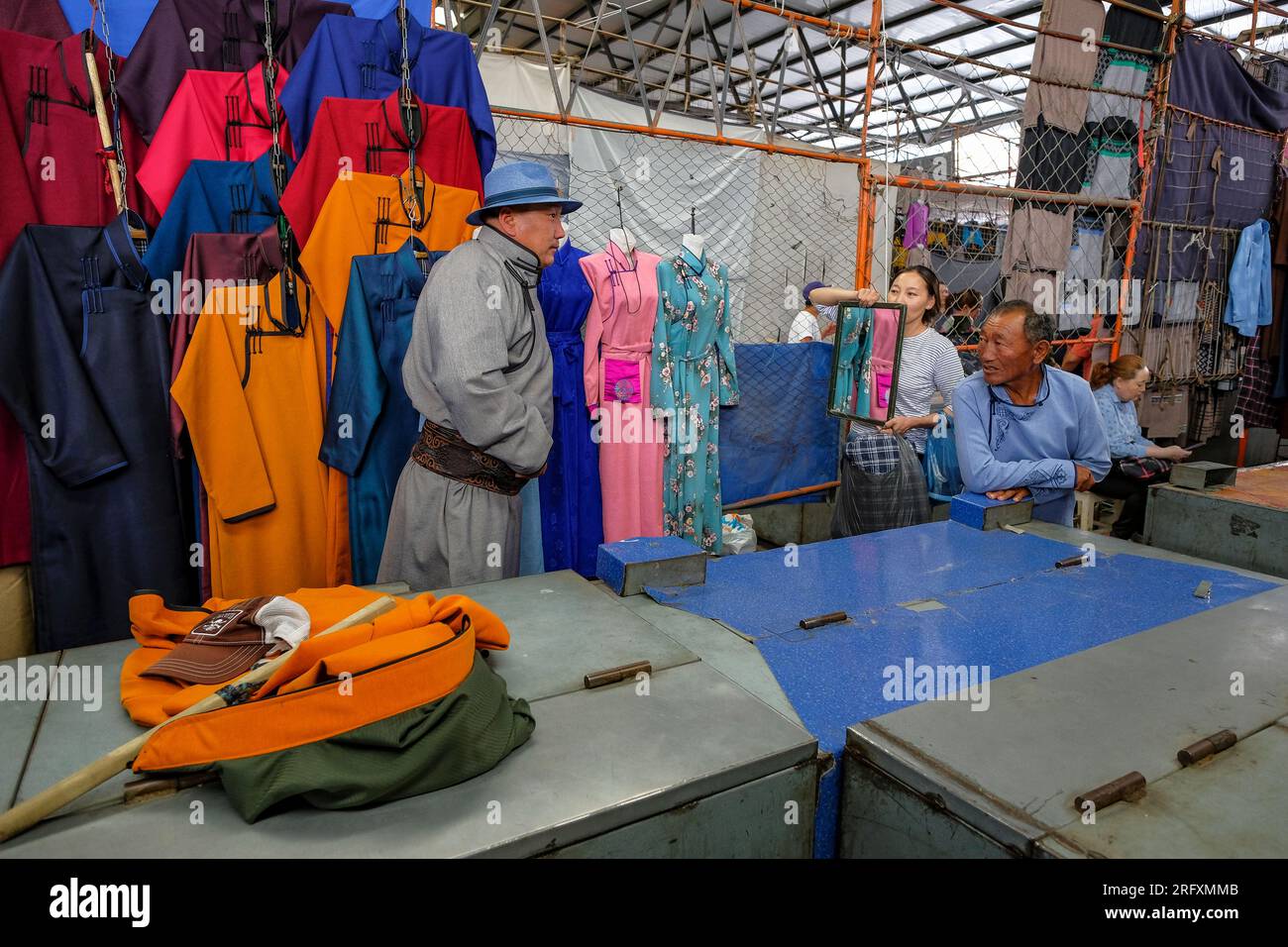 Ulaanbaatar, Mongolia - August 2, 2023: Traditional clothes in the ...