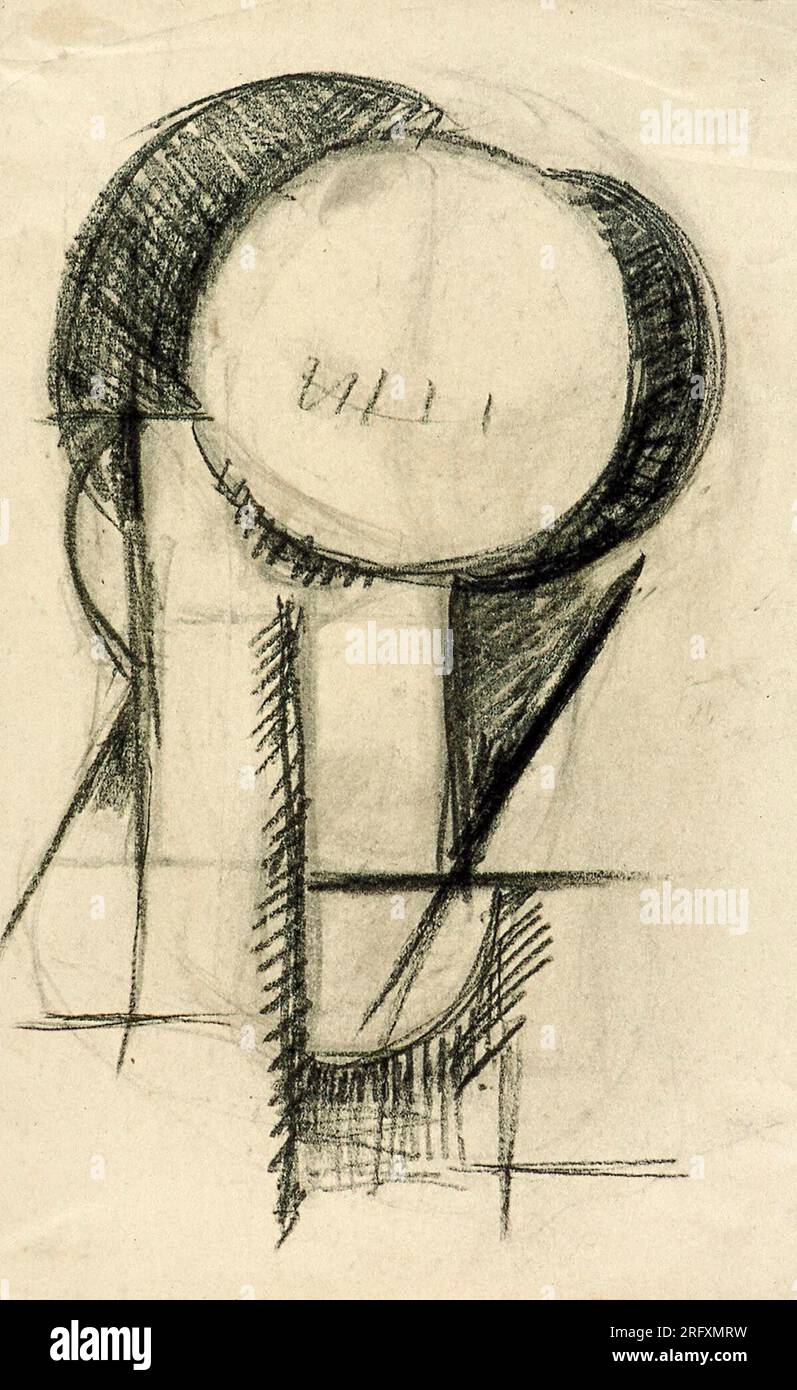 Geabstraheerd portret circa 1915 by Theo van Doesburg Stock Photo - Alamy