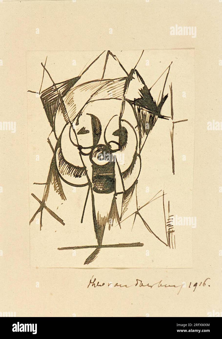 Geabstraheerd portret 1916 by Theo van Doesburg Stock Photo - Alamy