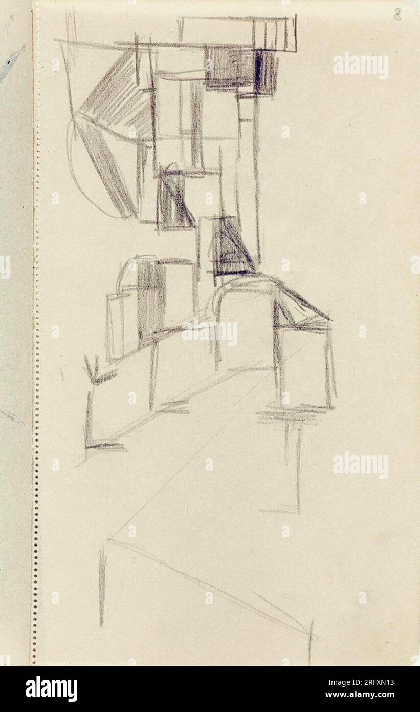 Geabstraheerd mannelijk naakt 1917 by Theo van Doesburg Stock Photo - Alamy