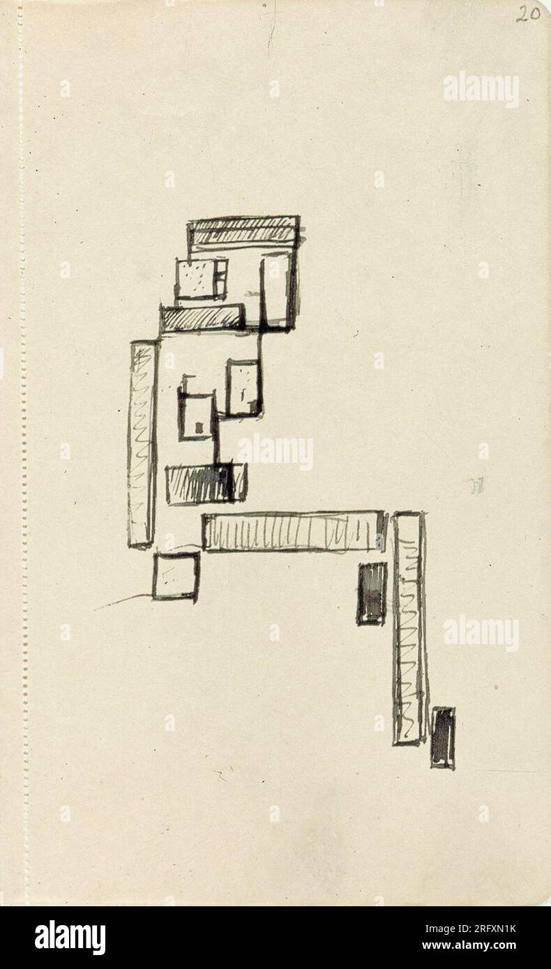 Geabstraheerd vrouwelijk naakt 1917 by Theo van Doesburg Stock Photo ...