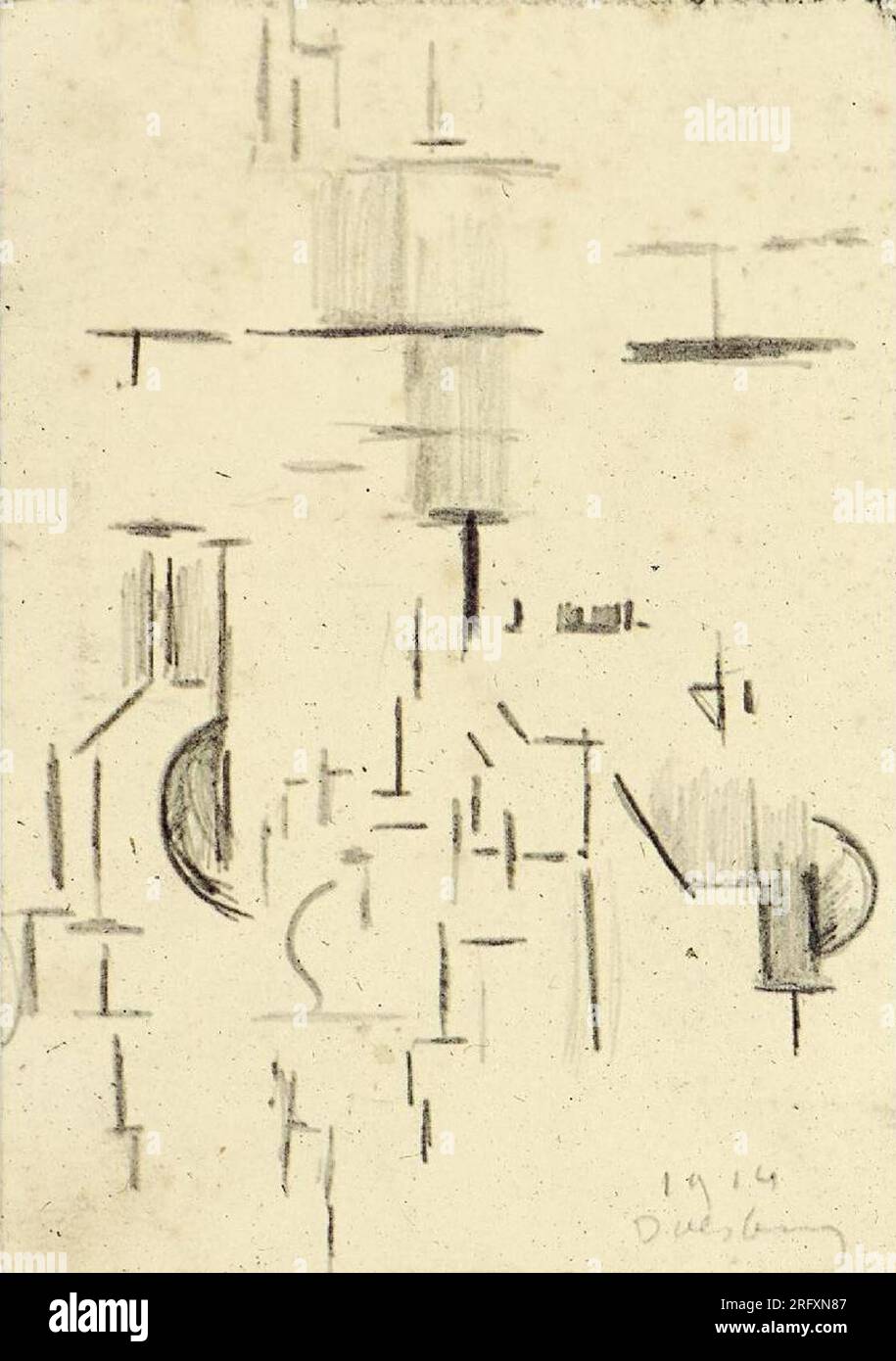 Abstract Church Circa 1915 by Theo van Doesburg Stock Photo - Alamy