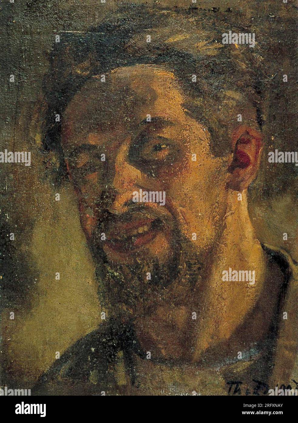Smiling man (self-portrait?) 1907 by Theo van Doesburg Stock Photo - Alamy