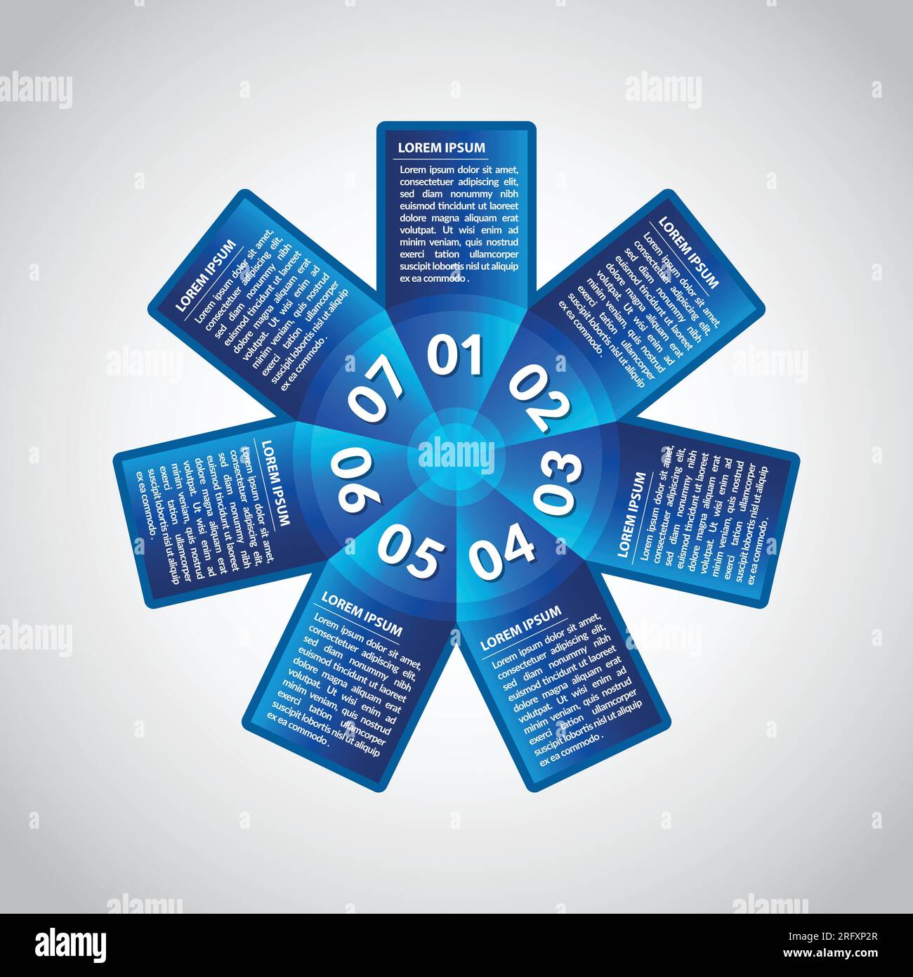 Vector infographic design template. Business concept with 7 options ...