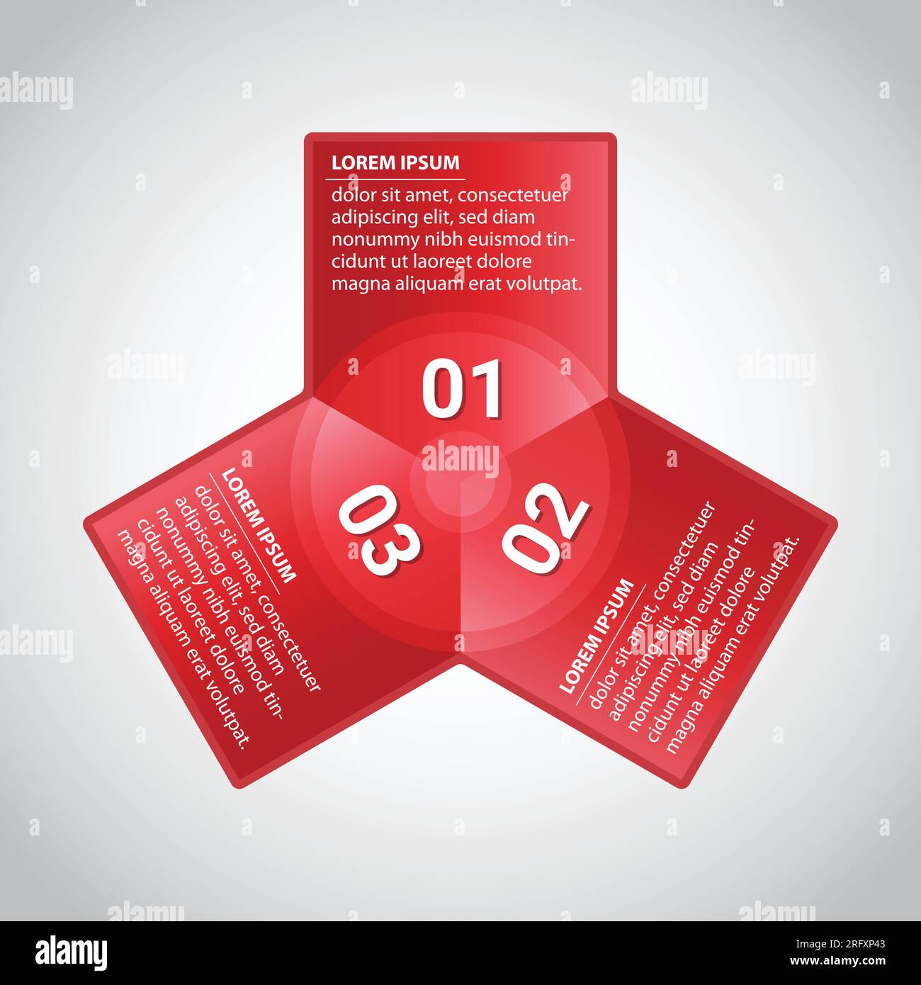 Vector infographic design template. Business concept with 3 options ...