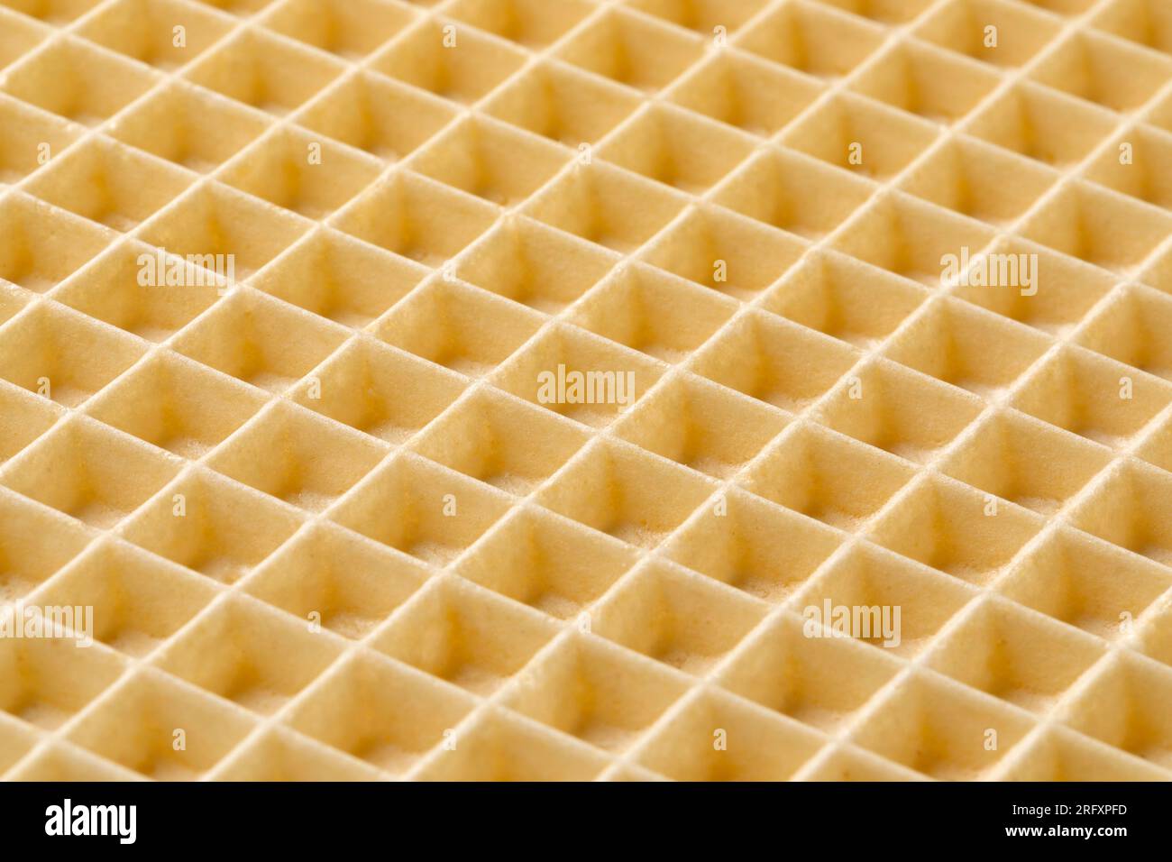 Fresh round Polish waffle tortowe full frame close up as background ...