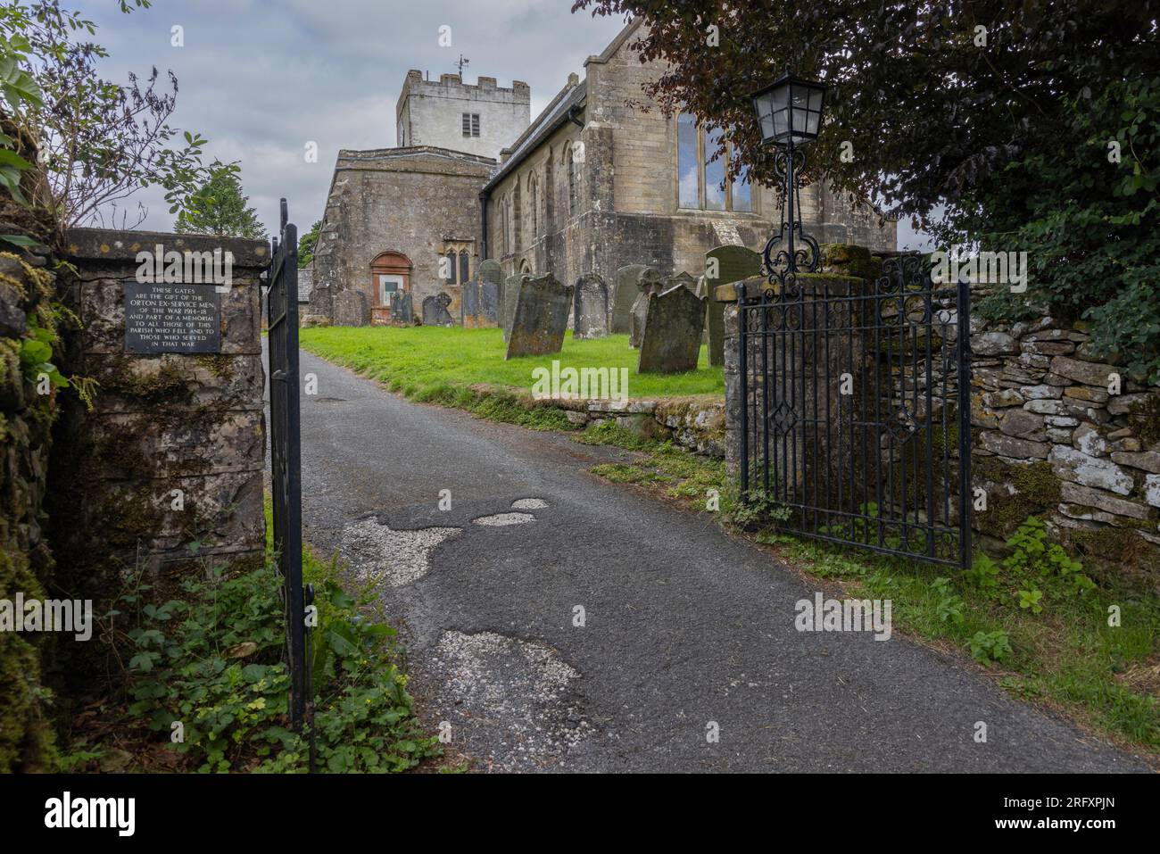 Entrance to All Saints' Church in Orton. Westmorland Stock Photo - Alamy
