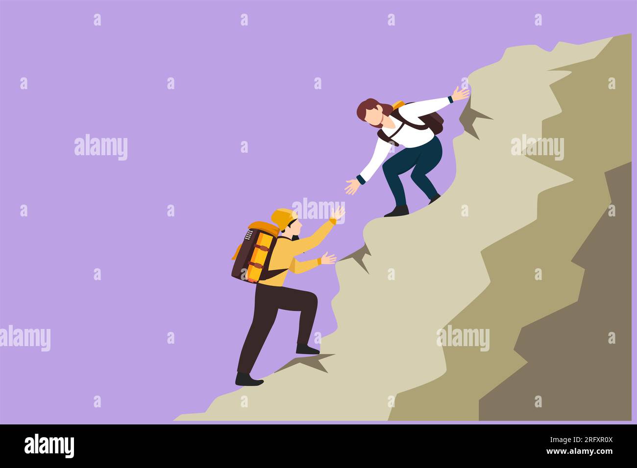 Climb help each other hi-res stock photography and images - Alamy