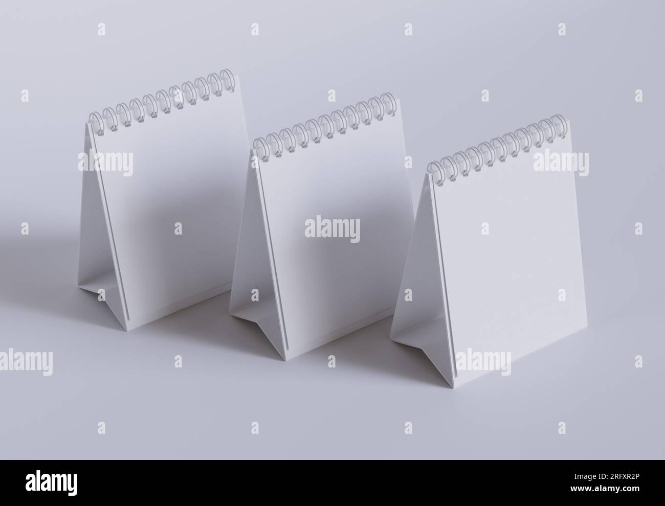 Desk calender set rendered with 3D software white color and realistic ...