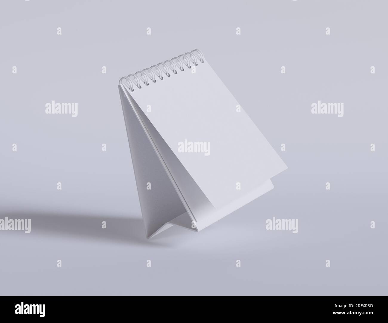 Desk calender set rendered with 3D software white color and realistic ...