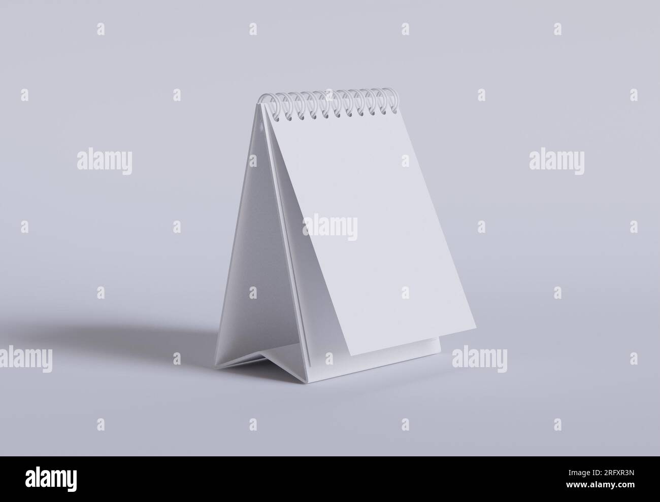 Desk calender set rendered with 3D software white color and realistic ...