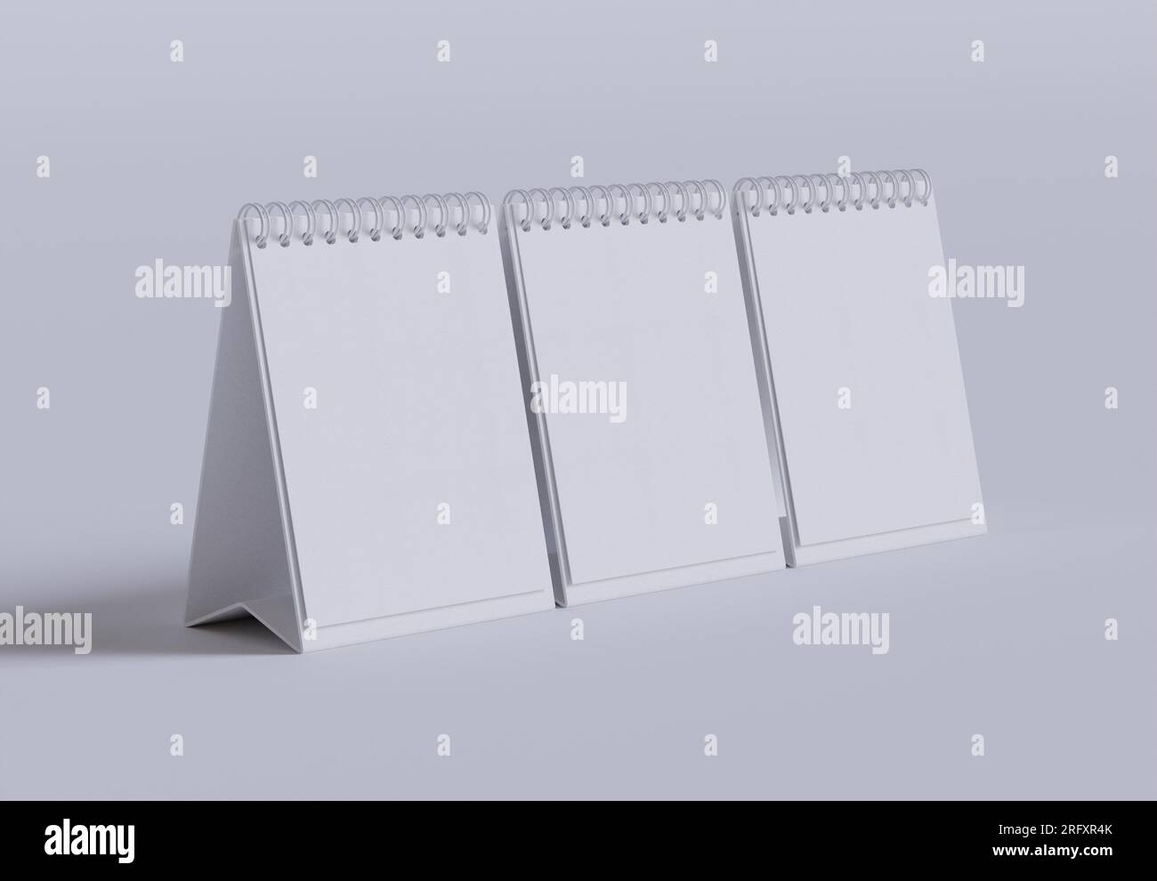 Desk calender set rendered with 3D software white color and realistic ...