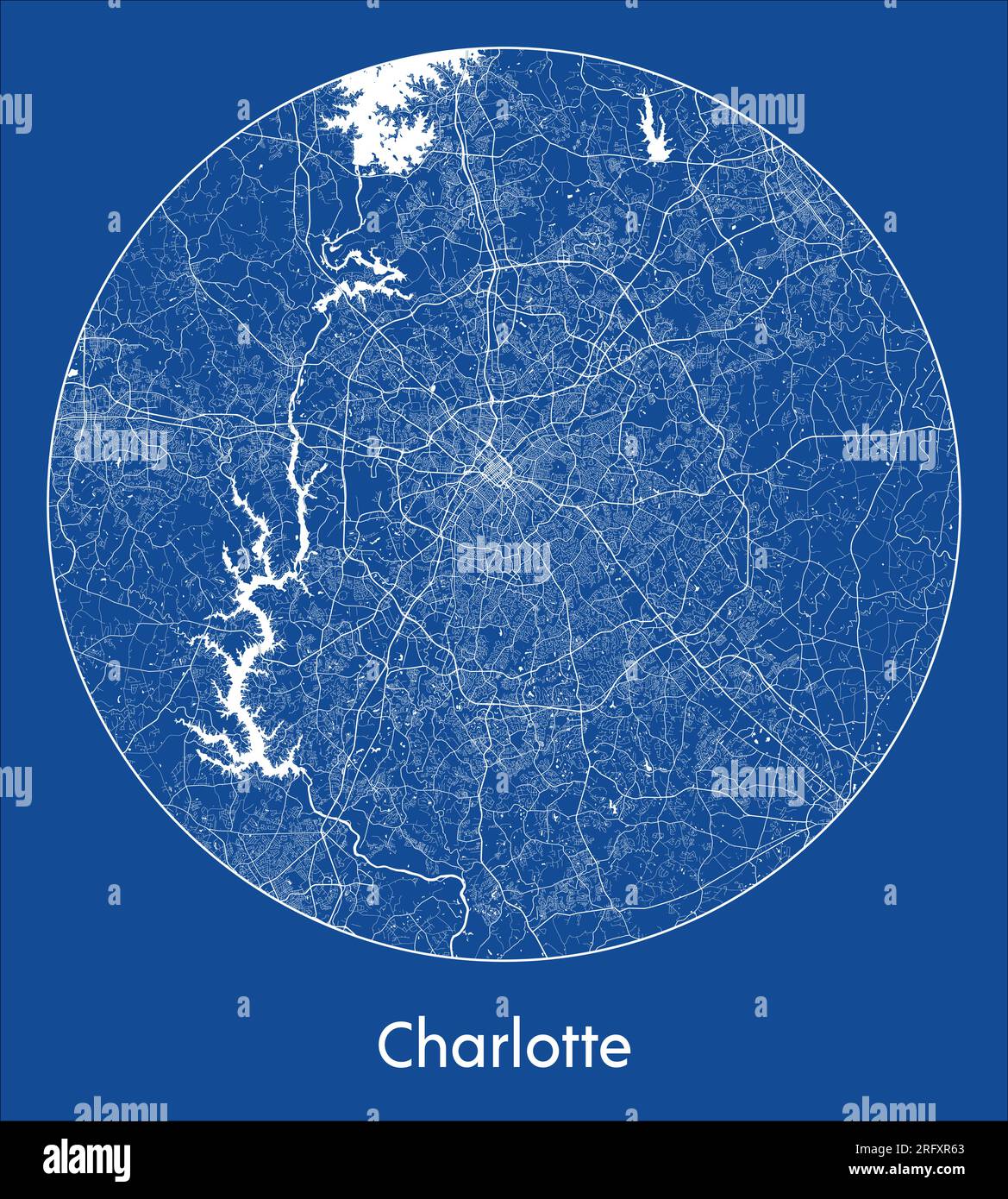 Map of charlotte hi-res stock photography and images - Alamy