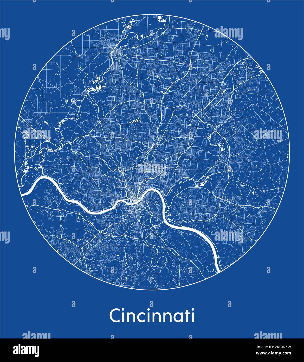 Map of cincinnati hi-res stock photography and images - Alamy