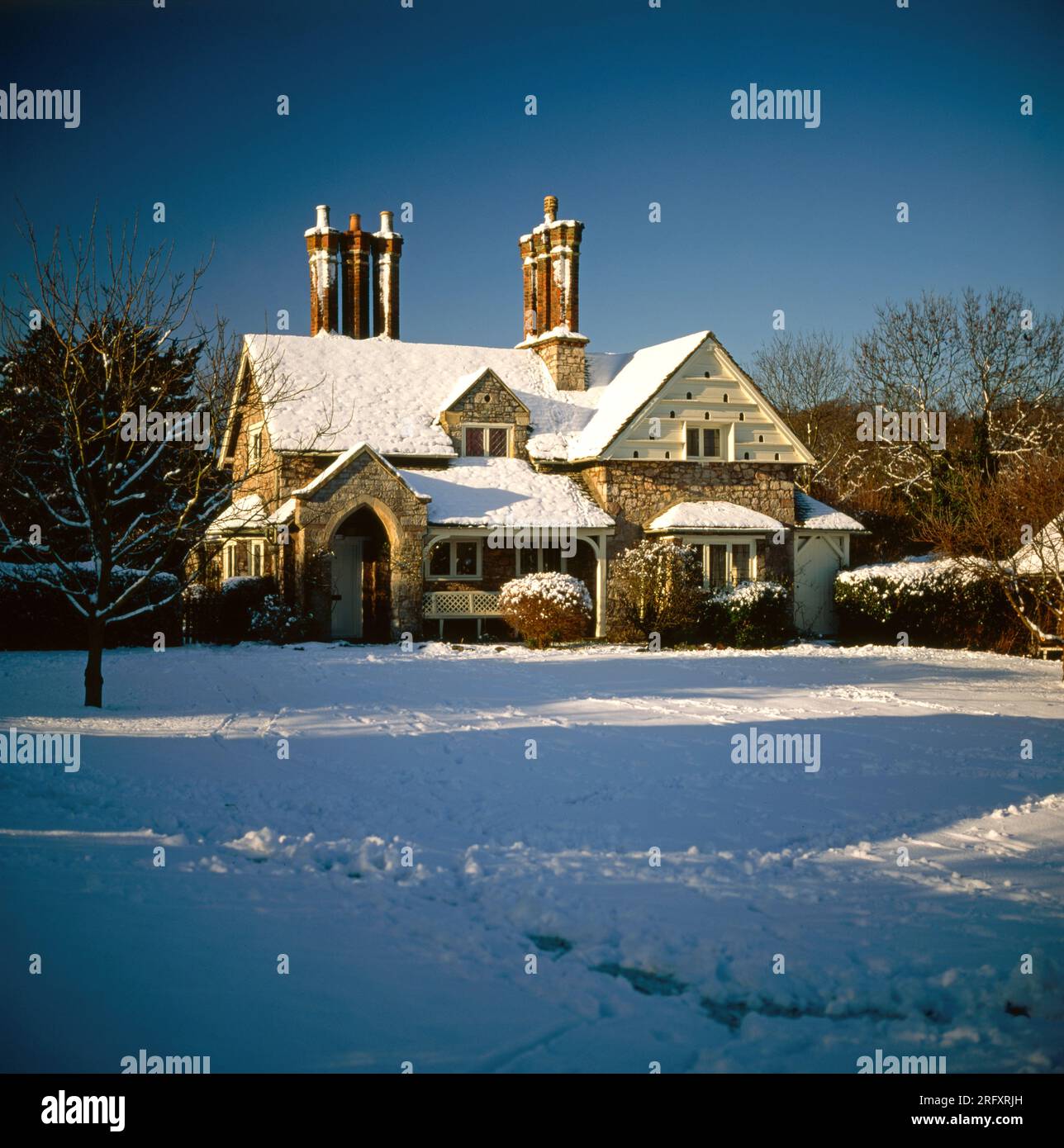 Blaise Hamlet, Bristol, UK, in the snow Stock Photo - Alamy