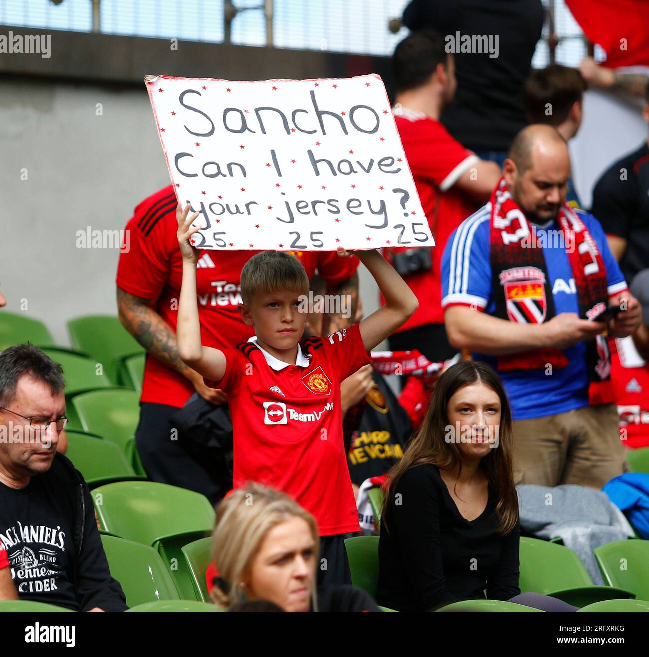 6th August 2023; Aviva Stadium, Dublin, Ireland: Pre Season Football Friendly, Manchester United ...