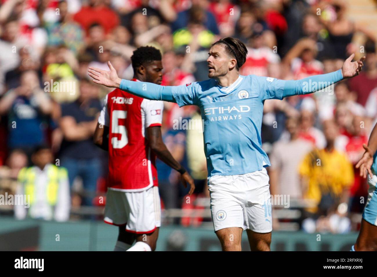 Manchester City's Jack Grealish reacts during the English FA Community ...