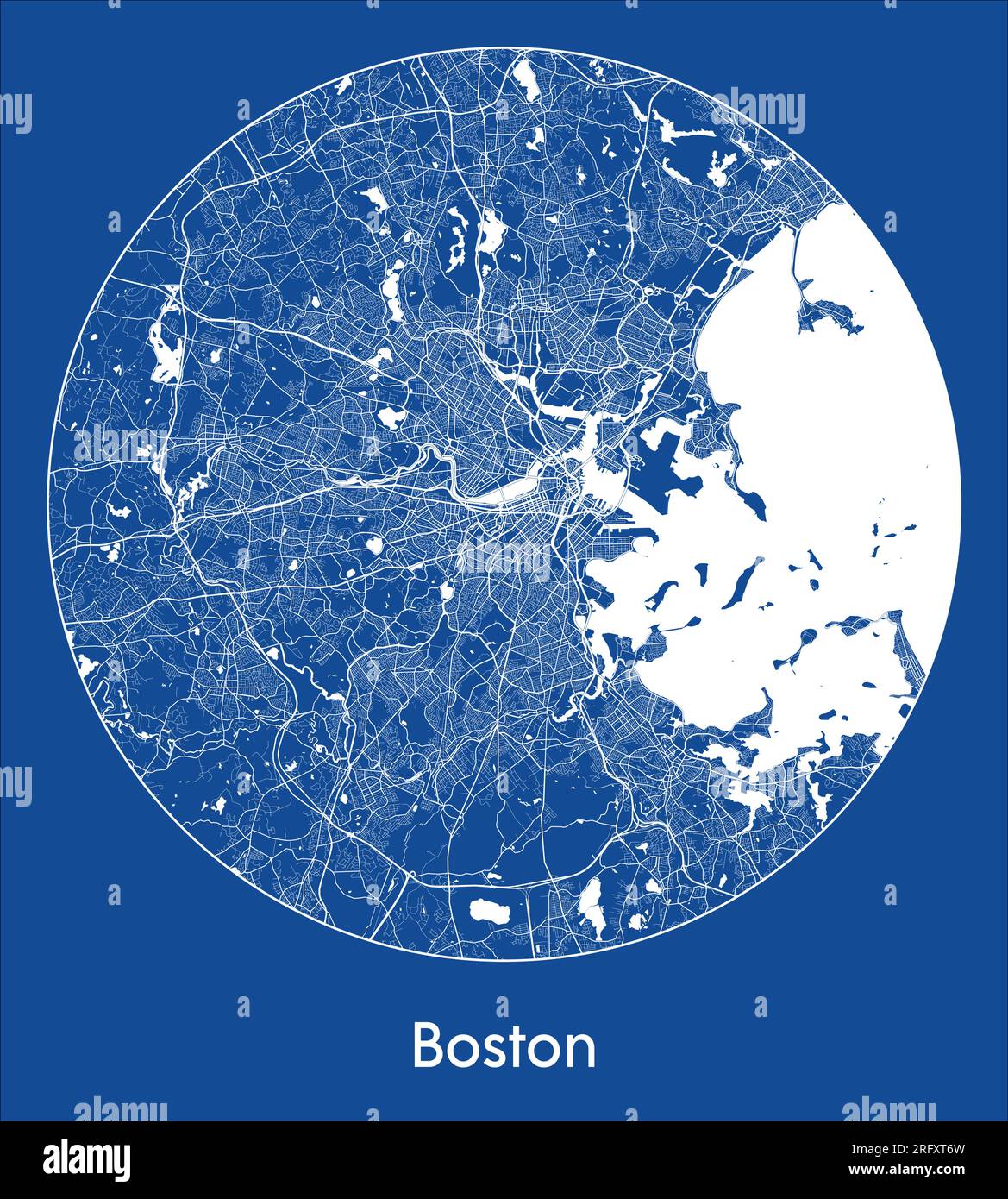 City of boston map hi-res stock photography and images - Alamy