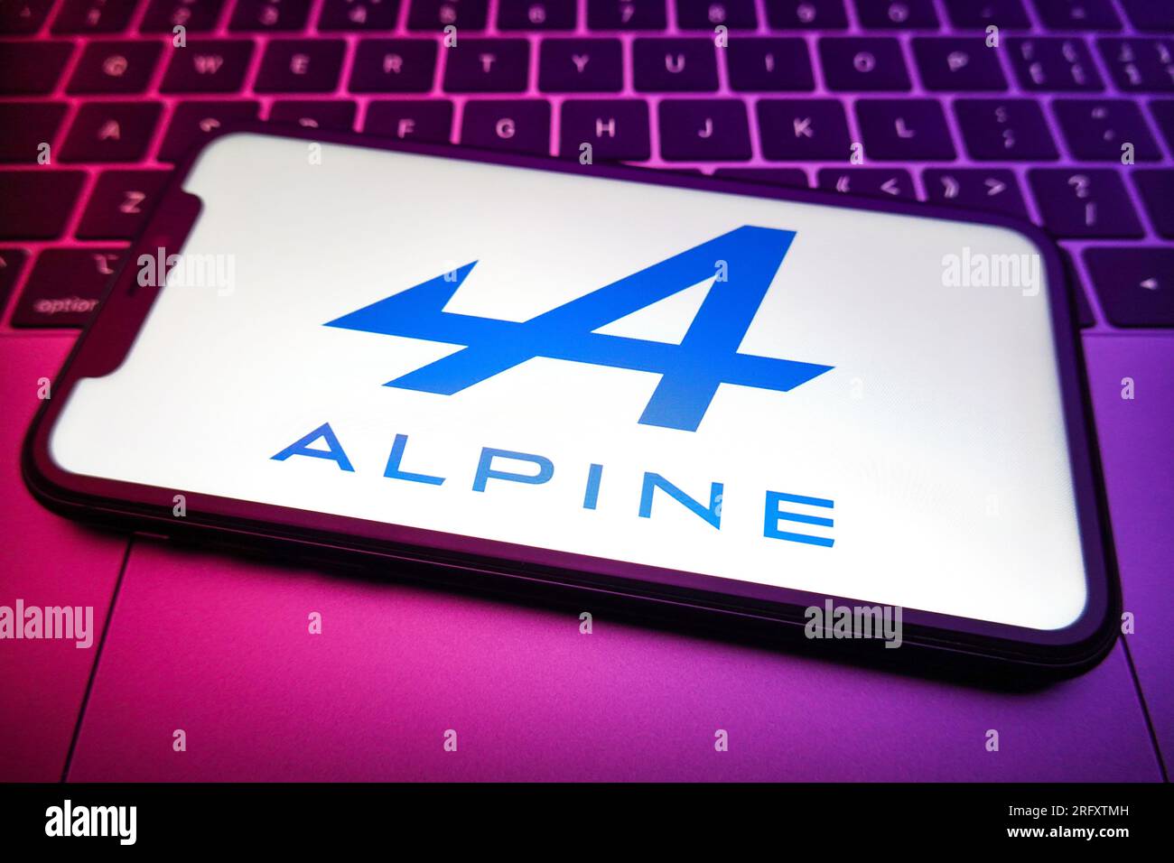 China. 06th Aug, 2023. In this photo illustration, the Alpine Motor ...