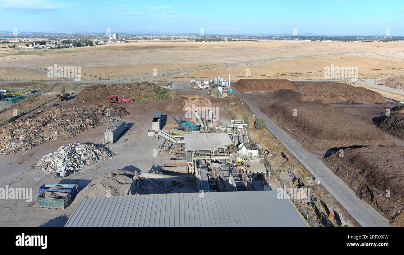 Sanitary landfill bulldozer hi-res stock photography and images - Alamy