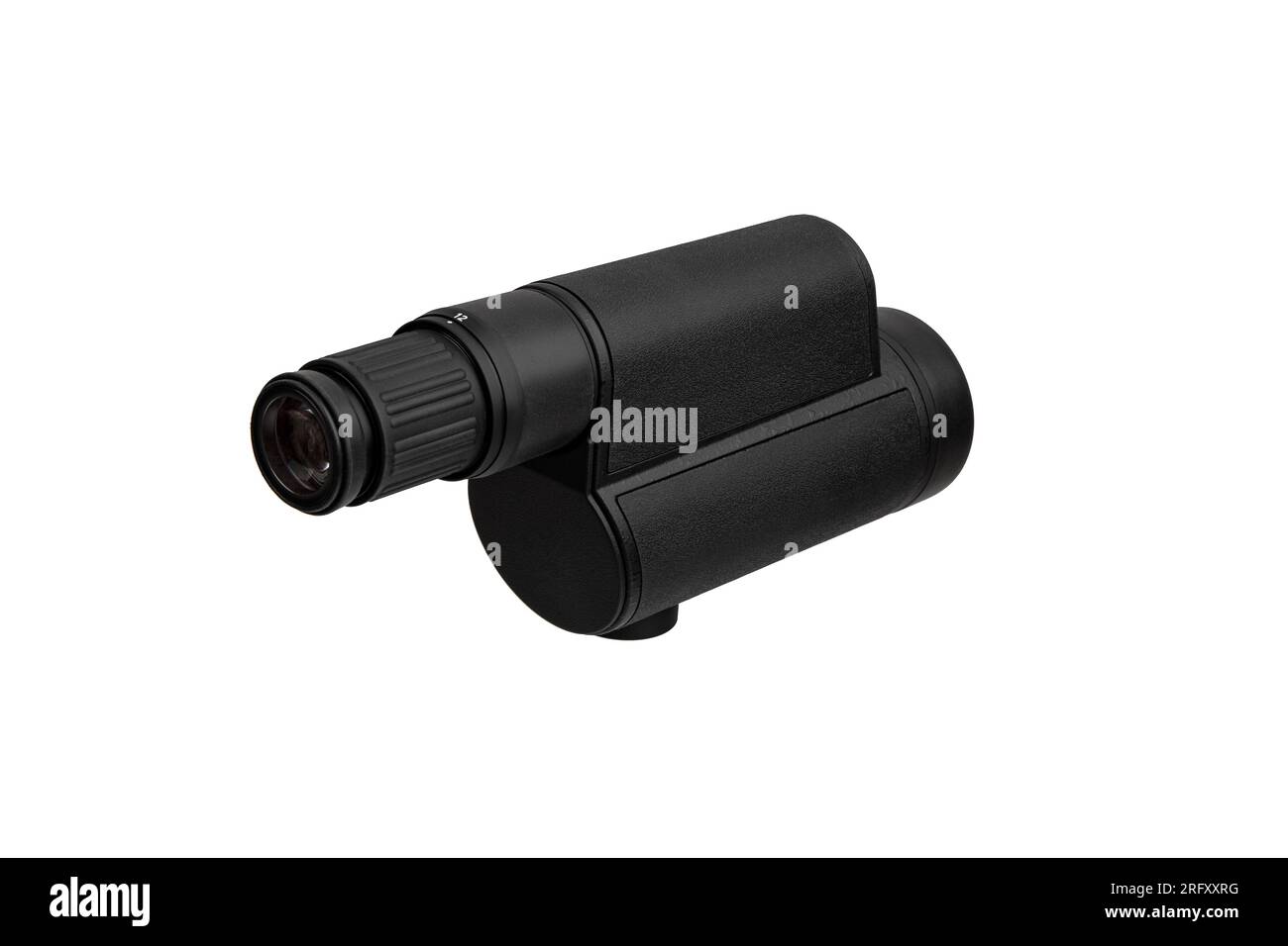 Modern spyglass. Long-range observation device. Monocular isolate on a ...
