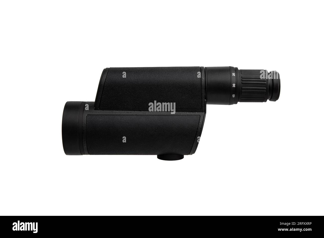 Modern spyglass. Long-range observation device. Monocular isolate on a ...