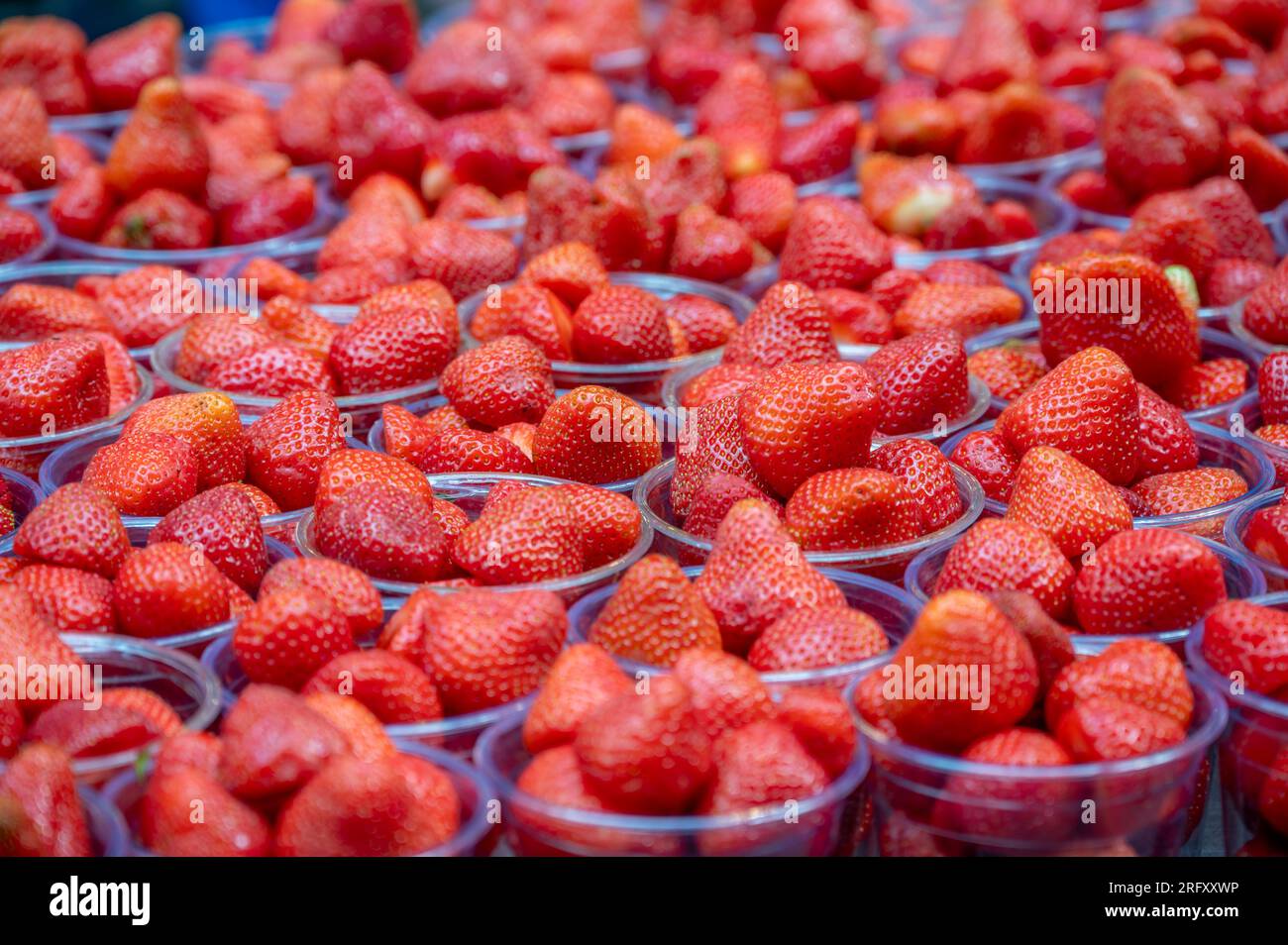 Strawberries inside London's famous Borough Market Stock Photo - Alamy