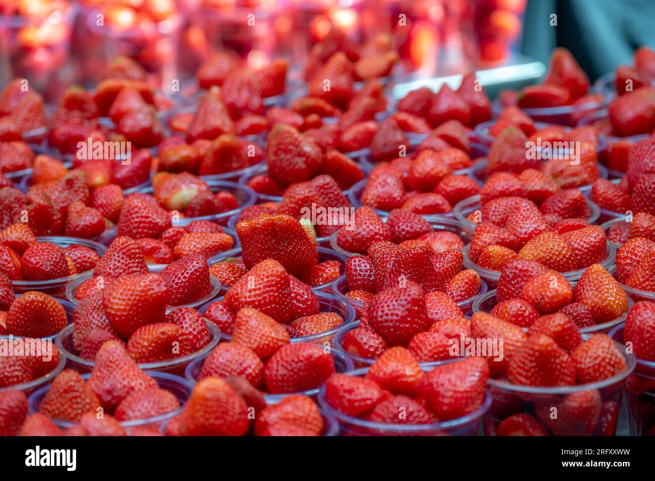 Strawberries inside London's famous Borough Market Stock Photo - Alamy