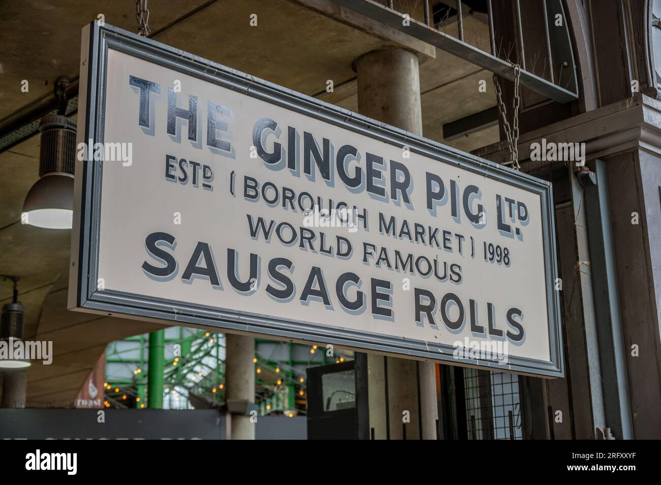 London, UK - July 18, 2023: The Ginger Pig sign inside London's famous ...