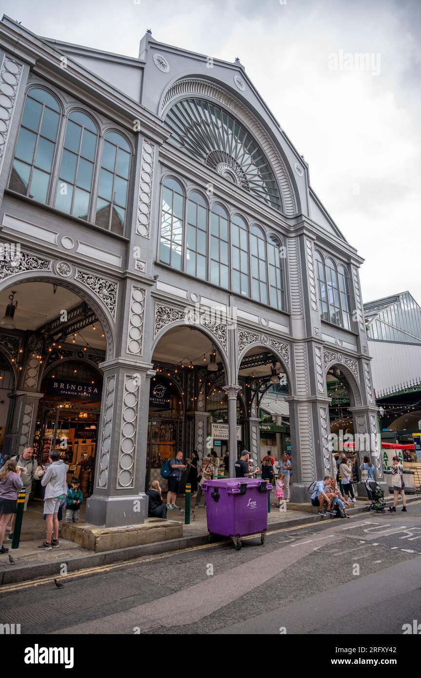 London, UK - July 18, 2023: Views inside London's famous Borough Market ...