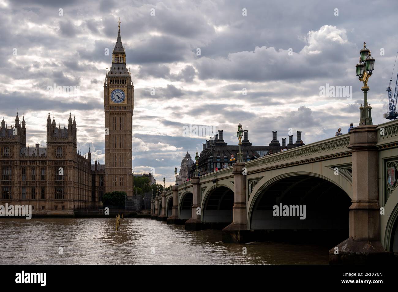 View of the landmark Big Ben clock tower in London Stock Photo - Alamy