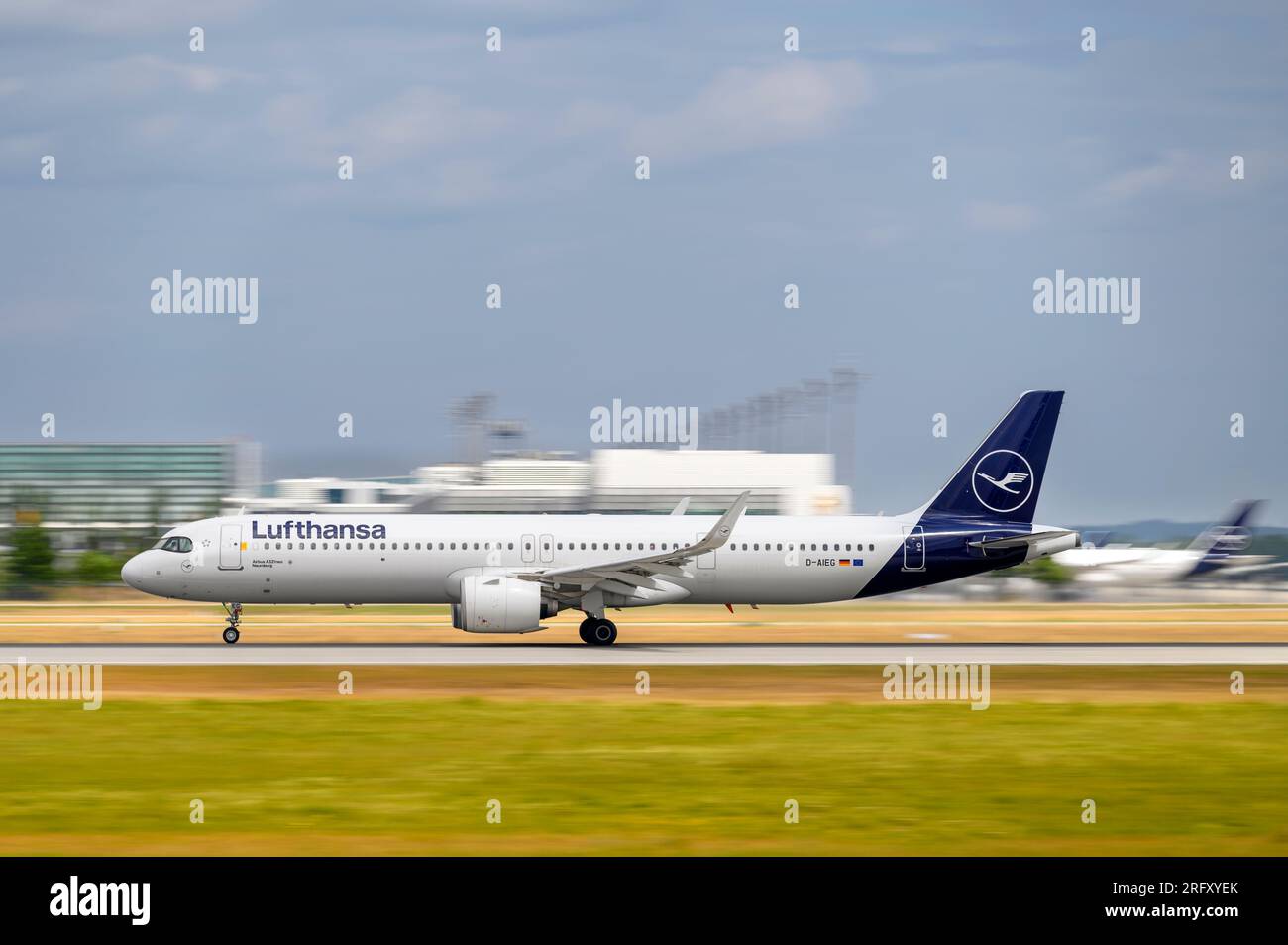 Munich, Germany - July 03. 2023 : Lufthansa Airbus A321-271NX with the ...