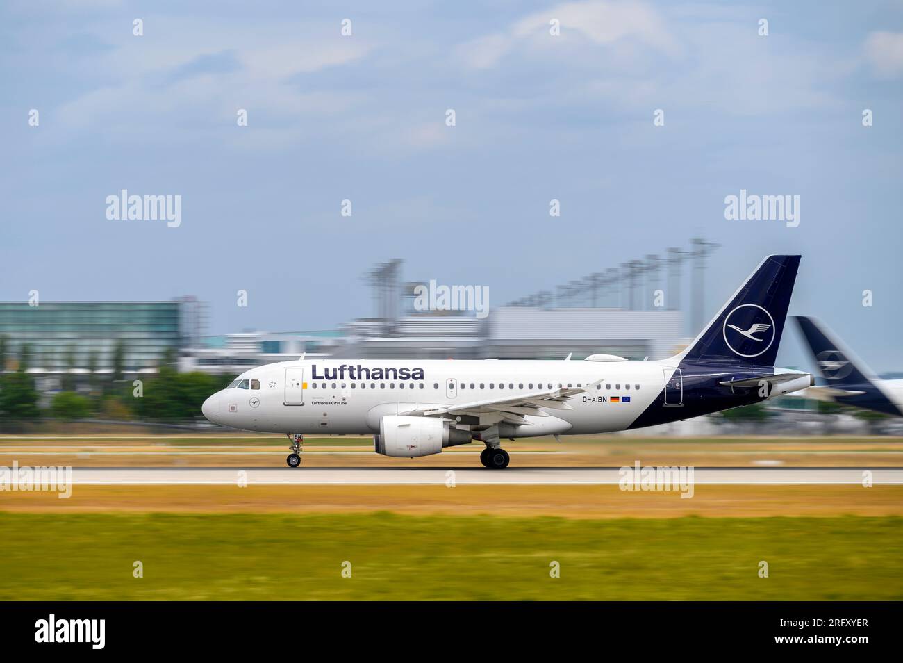 Munich, Germany - July 03. 2023 : Lufthansa Airbus A319-112 with the ...