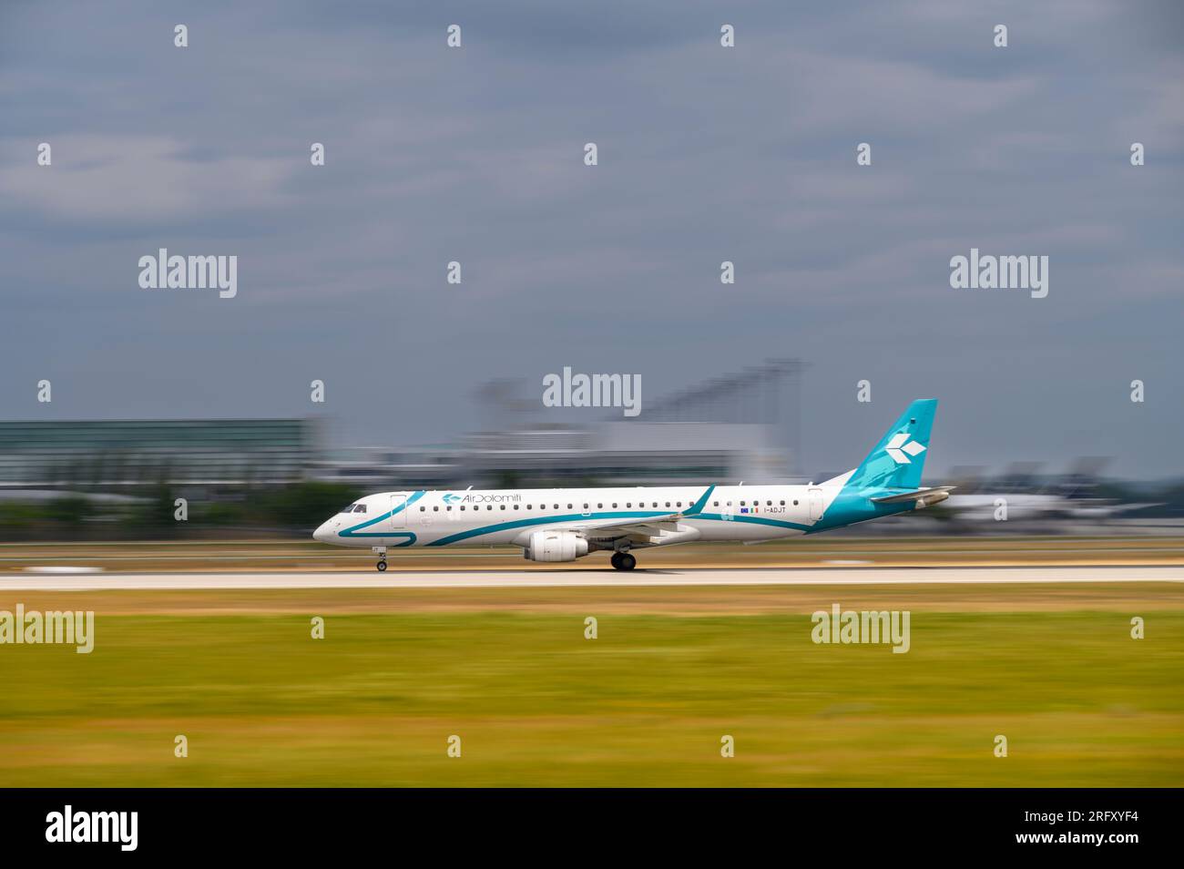 Munich, Germany - July 03. 2023 : Air Dolomiti Embraer ERJ-195LR with ...