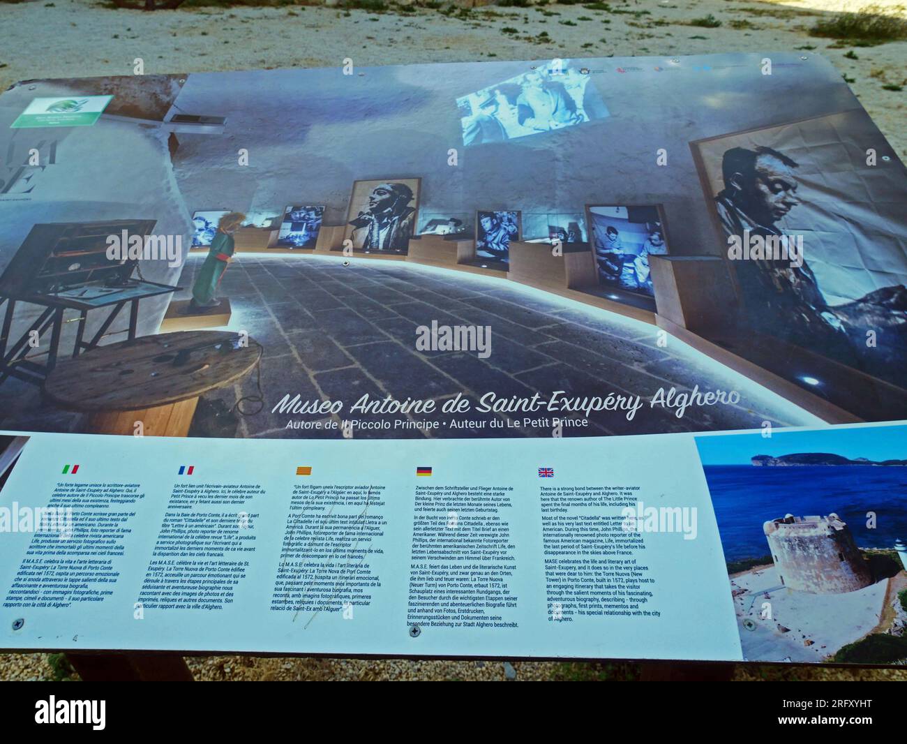 Alghero, Sardinia, Italy. Museum Saint-Exupery in the Porto Conte ...